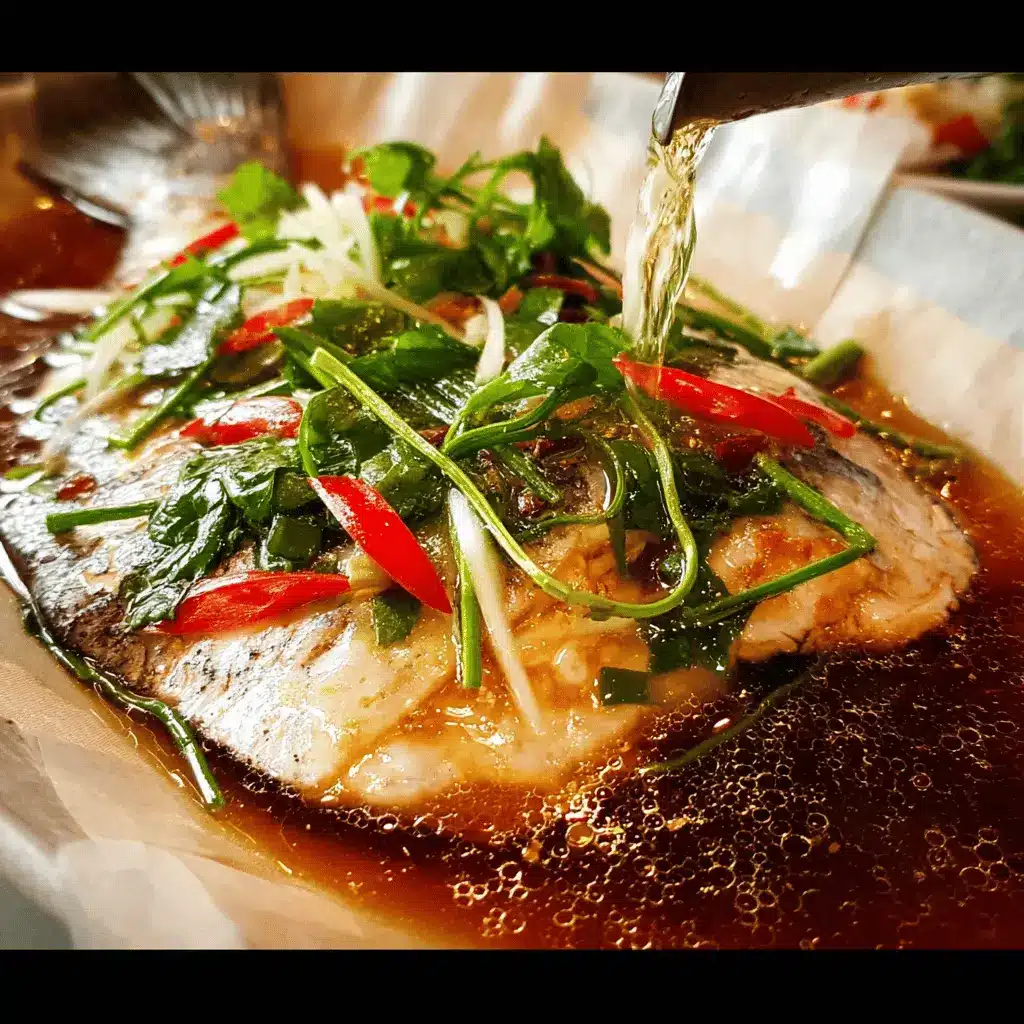 sizzling ginger steamed fish