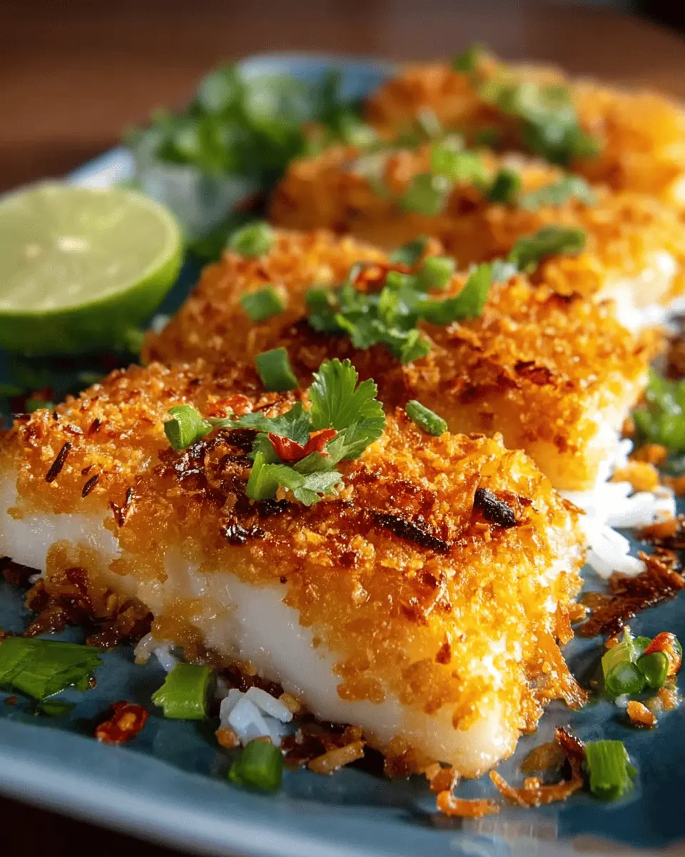 Tropical Paradise Coconut Crusted Fish Fillets