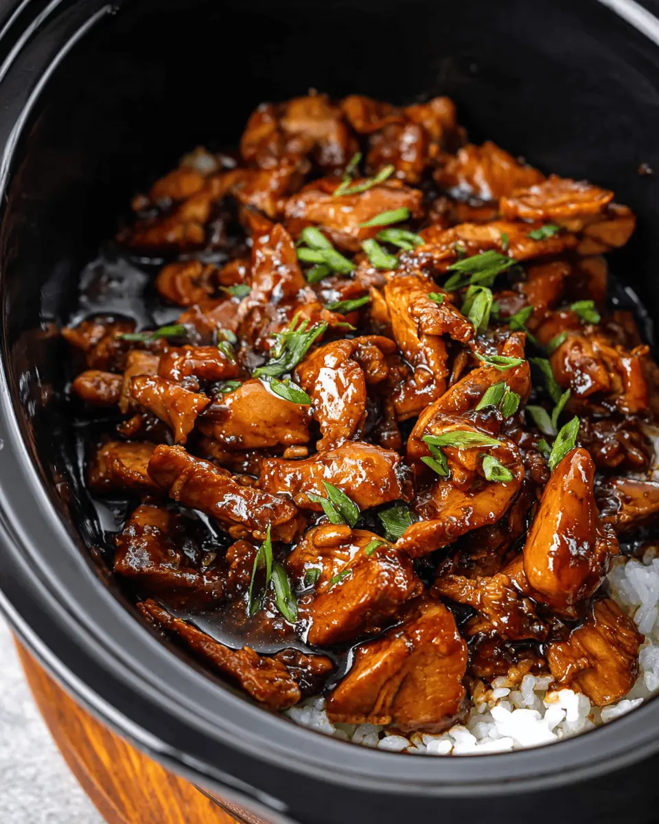 Crockpot Bourbon Chicken